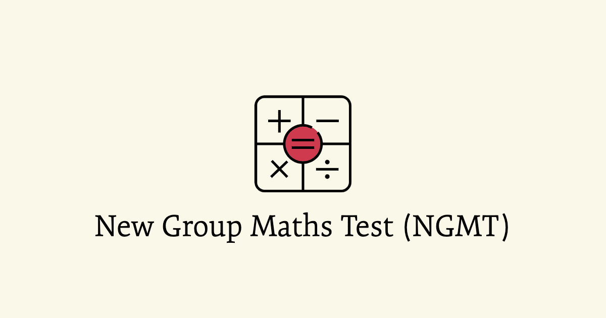New Group Maths Test (NGMT) - Training & Data Support - GL Education